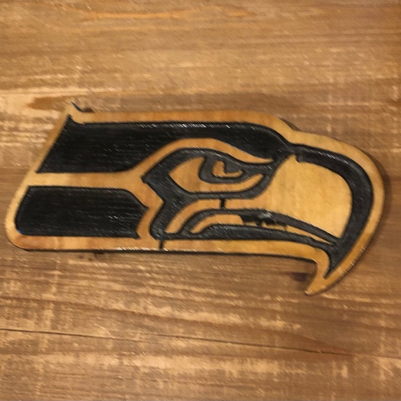Wall Decor | Seahawks Wooden Logo | Poshmark
